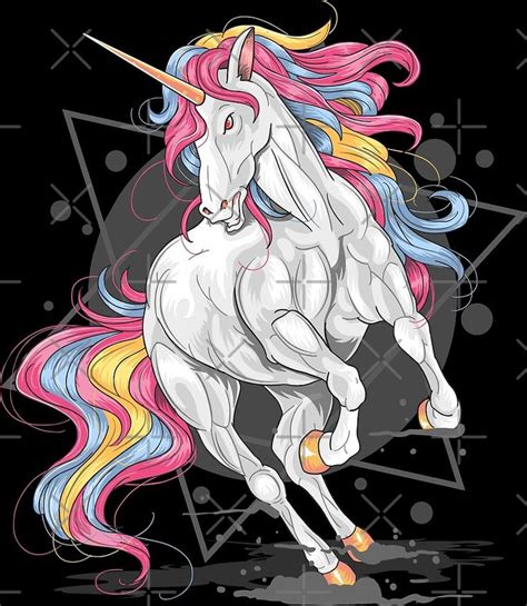 Rainbow Unicorn Artwork By Magicmagnet