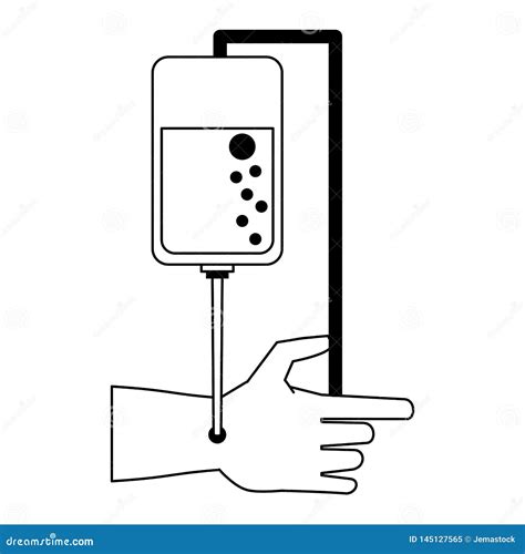 Fontes M dicas Dos Cuidados M dicos Em Preto E Branco Ilustração do