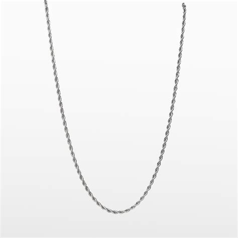 Twisted Rope Chain In Silver Aiori
