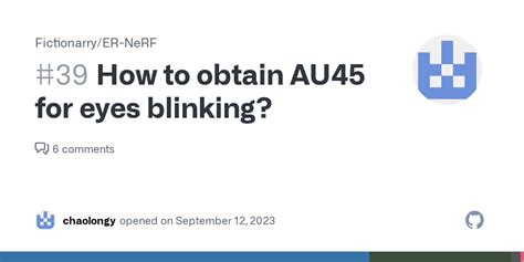 How To Obtain AU For Eyes Blinking Issue Fictionarry ER NeRF GitHub