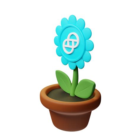 Gemini Dollar Gusd Crypto Bloom 3d Rendered Flower Pot 33654958 Png