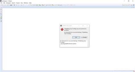 An Internal Error Occurred During Initializing Java Tooling Error Solution Programmer Sought
