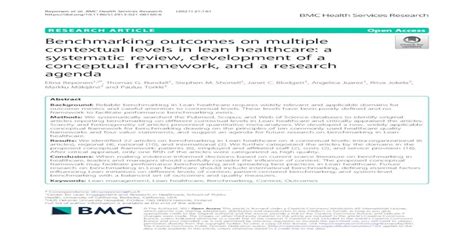 Pdf Benchmarking Outcomes On Multiple Contextual Levels In Lean Healthcare… · 2021 2 19