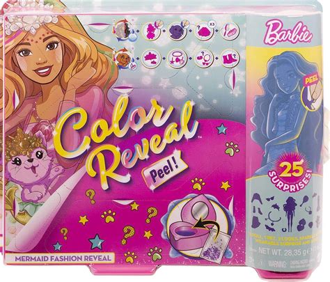 Barbie Color Reveal Peel Mermaid Fashion Reveal Doll Set