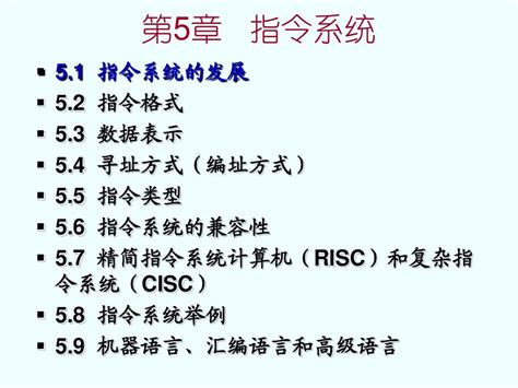 计算机组成与结构第五版第5章 指令系统word文档在线阅读与下载无忧文档