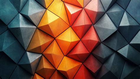 Abstract Geometric Wallpaper Red And Gold Triangle 4k Resolution