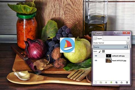 PhotoEffect Add A Graphic Watermark To Photo In GIMP Easy