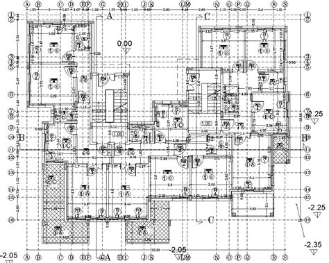 Ground Floor Structural Framing Plan In Autocad Dwg File