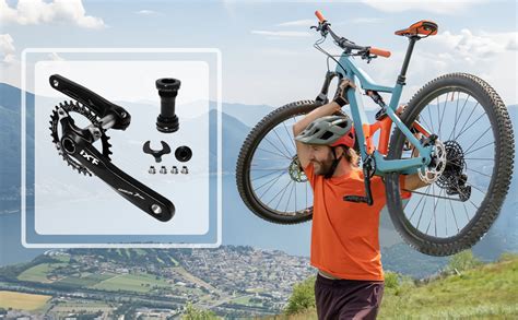 Amazon ZTZ 170mm Mountain Bike Crankset Hollow Integrated MTB