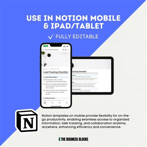 NOTION Lead Tracking Checklist Template Sales Lead Checklist Lead