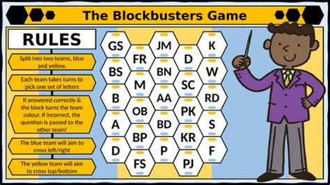 Blockbusters Quiz Editable Animated And Interactive Game Teaching Resources