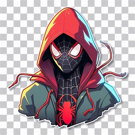 Spider Man Miles Morales In The Hood Sticker Miles Morales Png