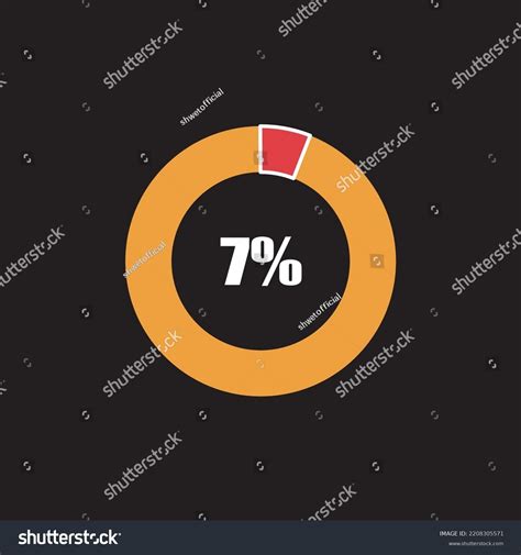 Circle Percentage Diagram Showing Percentage Progress Stock Vector Royalty Free 2208305571