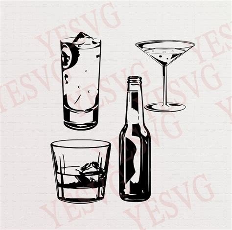 Alcohol Svg Drinking Svg Beer Svg Cut File For Cricut Gin Etsy