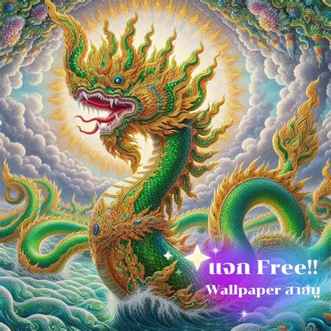 แจก Free Wallpaper องค์พญานาคตระกูลสีเขียว 🙏 แกลเลอรีที่โพสต์โดย