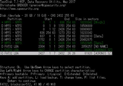 「testdisk」の使い方 Pcと解