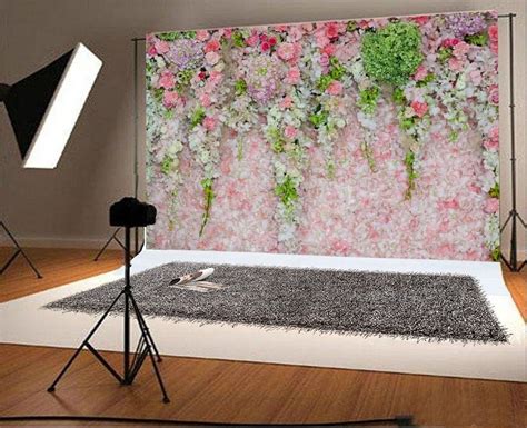 YongFoto 1 5x1m Vinyl Foto Hintergrund Schöne Blumenwand Dekoration