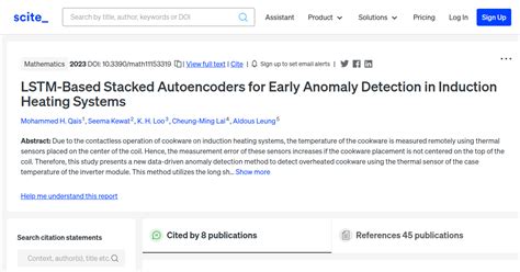 Lstm Based Stacked Autoencoders For Early Anomaly Detection In Induction Heating Systems