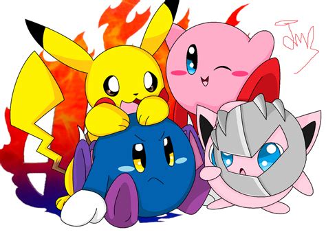 Pikachumeta Knightkirbyand Jigglypuff By Teddie4ever01 On Deviantart