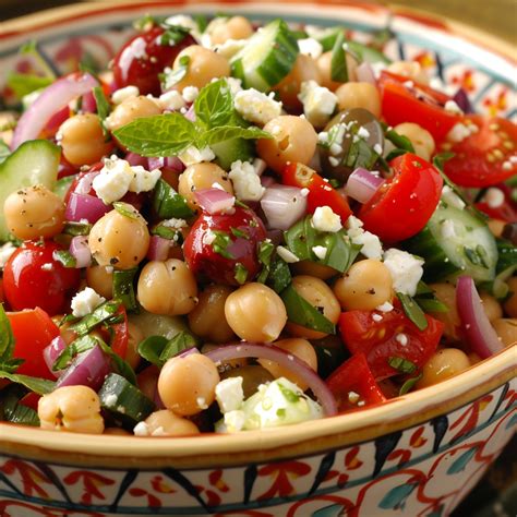 Mediterranean Chickpea Salad Delectable Recipe