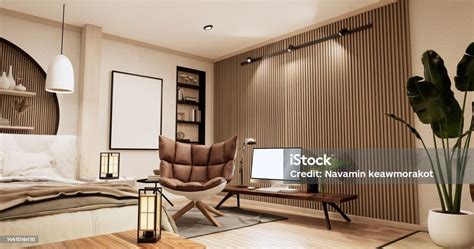 미니멀리스트 와비 사비 인테리어 모형 디자인 룸 무지 Sytle 3d 렌더링 다다미방에 대한 스톡 사진 및 기타 이미지