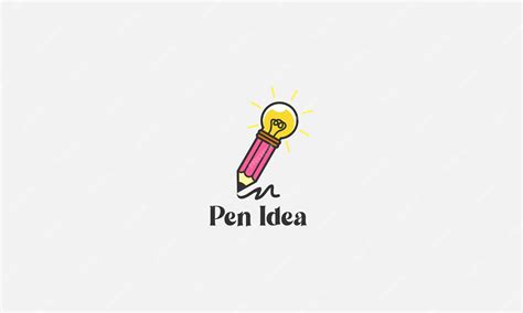 Premium Vector Creative Idea Innovation Logo Design Pencil With Bulb