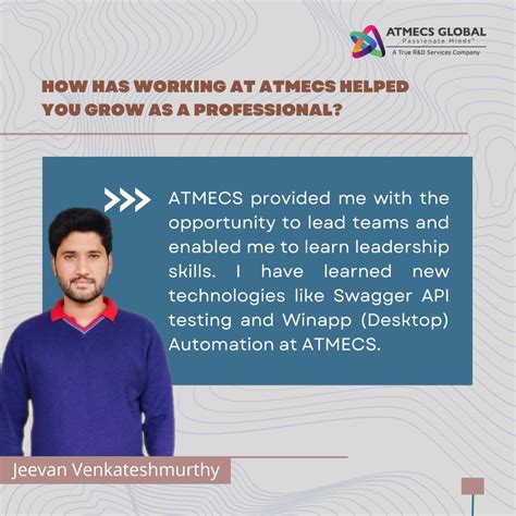 Atmecs Global Inc On Linkedin Employeetestimonial Careergrowth