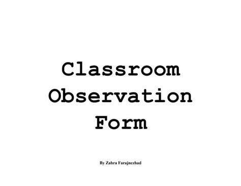 Classroom Observation Guide Deped Docx