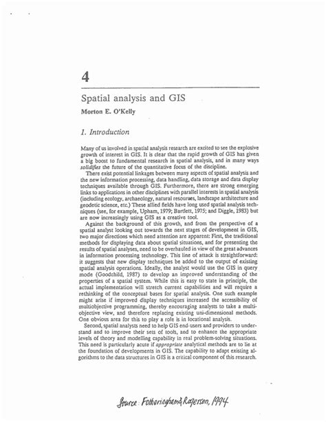 pdf spatial analysis and gis