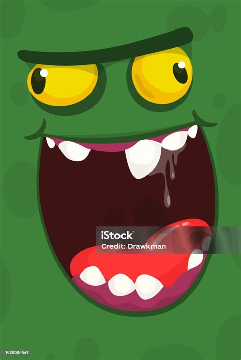 Drôle De Visage De Zombie De Dessin Animé Illustration De Lexpression