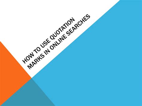 How To Use Quotation Marks PPTX