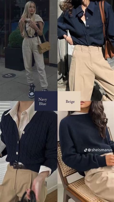 Navy Blue And Beige Color Combination Outfit Inspo Stylish Outfits