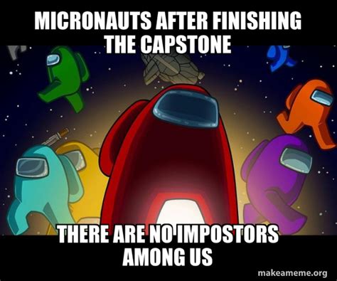 Micronauts After Finishing The Capstone There Are No Impostors Among Us