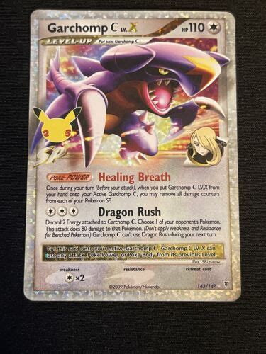 Pokémon Tcg Garchomp C Lvx Celebrations Classic Collection 145147