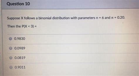 Solved Suppose X Follows A Binomial Distribution With Chegg