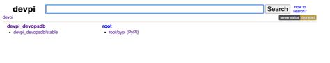devpi local repository for python modules devops db