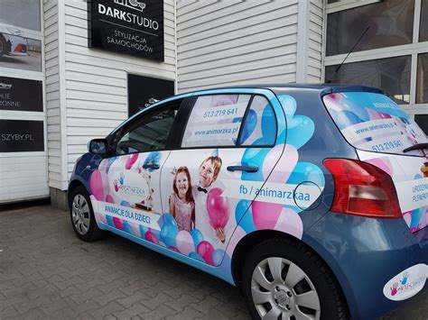 Toyota Yaris Reklama Realizacje Przyciemnianie Szyb Gliwice Czarne Szyby