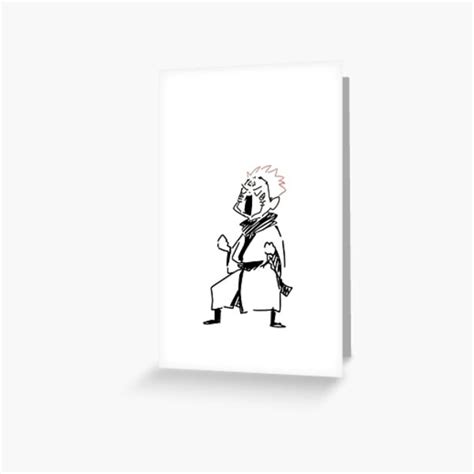 Sukuna Funny Sticker Jujutsu Kaisen Yuji Itadori Greeting Card For