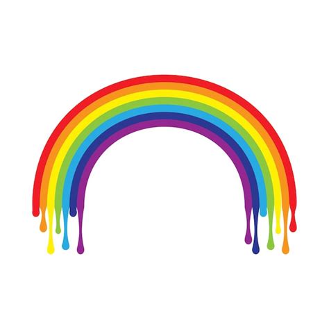 Premium Vector Rainbow Flow Down In Flat Style Vector Illustration