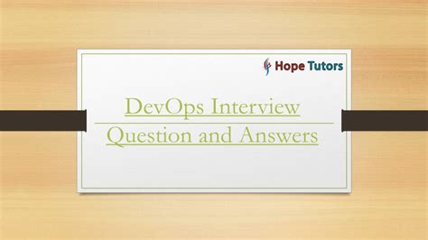 ppt devops interview question and answers powerpoint presentation
