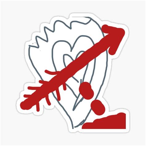 Heart Logo Sticker By Wordshirt22 Redbubble