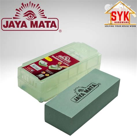 Syk Jaya Mata 8 Inch Green Sharpening Stone Knife 500 Arkansas Stone