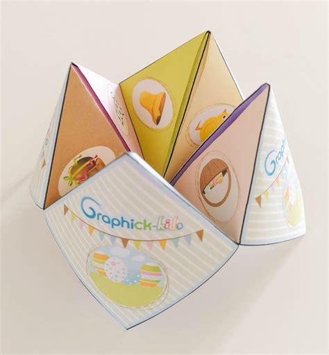 L activité du mercredi la cocotte en papier de Pâques bilingue GraphiCK Kids