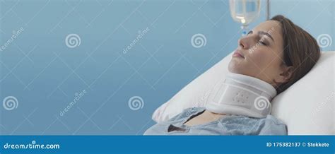 Young Patient In Hospital After A Serious Accident Stock Image Image