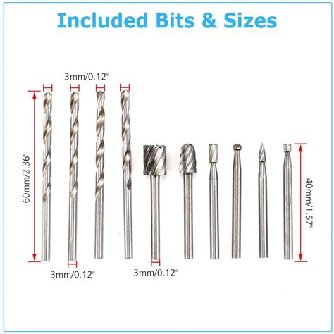For Dremel Rotary Multi Tool Cutting Guide HSS Router Drill Bits Kit