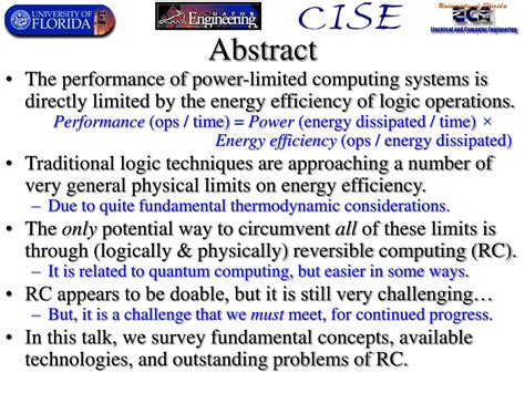 Ppt Reversible Computing A Brief Introduction Powerpoint Presentation Id5139613