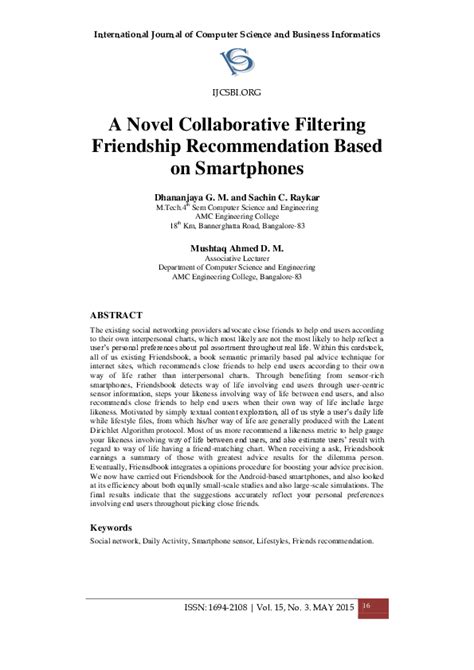 Pdf A Novel Collaborative Filtering Friendship Recommendation Based