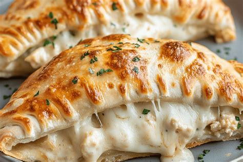 Chicken Alfredo Air Fryer Calzones Recipe Delectable Recipe