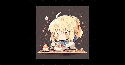 Chibi Saber Anime Sticker Teepublic