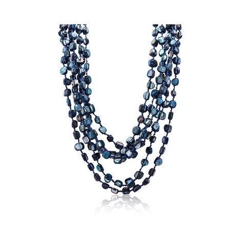 Eight Strand Blue Shell Necklace Beads From Shipton And Co Uk